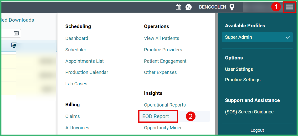 EOD Report – CareStack